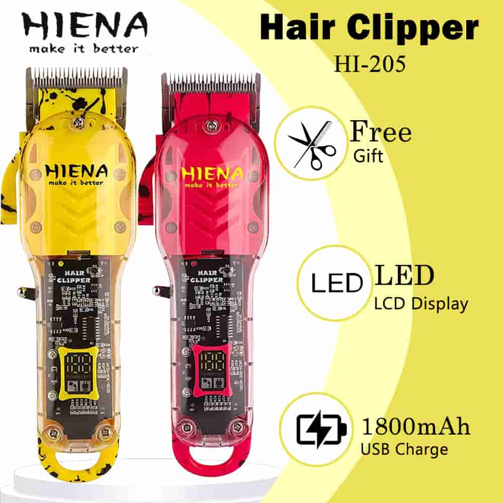 HIENA Transparent Hair Clipper LCD Digital Display Hair clipper ...