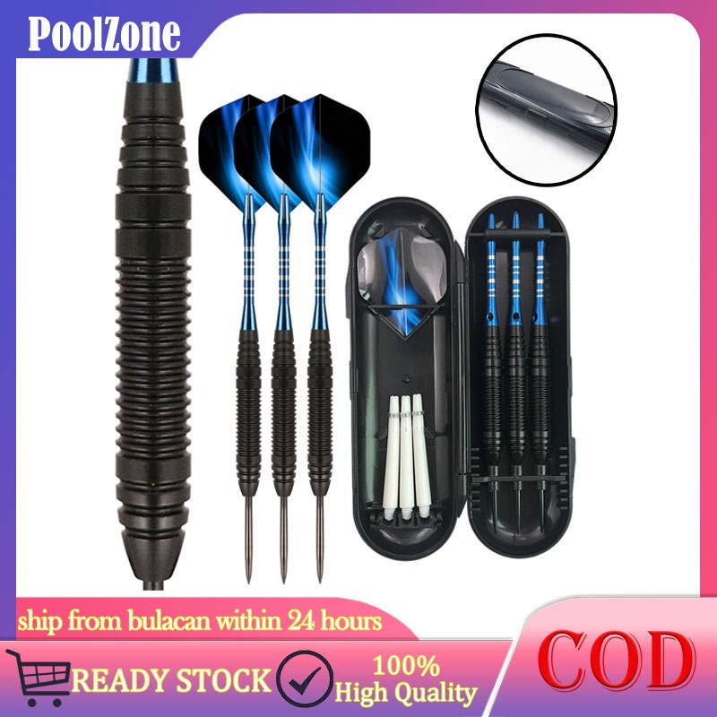 Dart Set 3Pcs Steel Tip Dart Pins 23g Case Professional Brass Darts for Indoor Dartboard Game ...