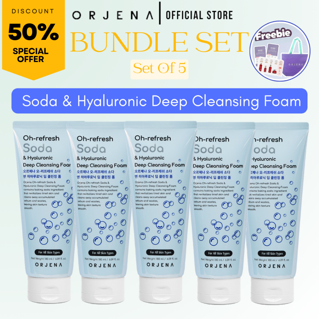 Orjena Oh-Refresh Soda & Hyaluronic Deep Cleansing Foam Bundle Set ...