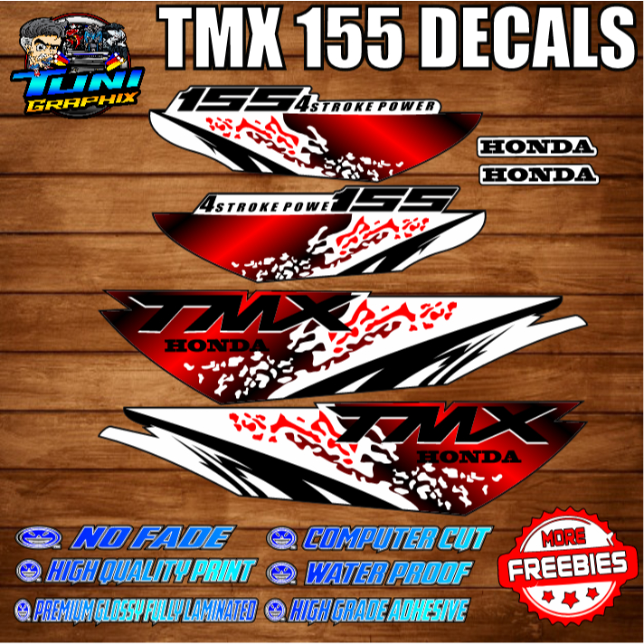 TMX 155 PLATINO STOCK DECALS with freebies | Shopee Philippines