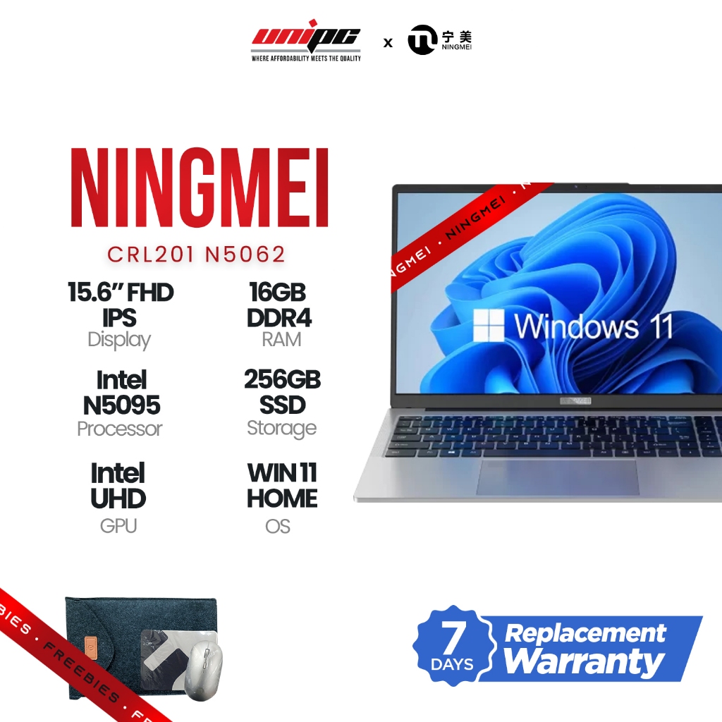 NINGMEI CRL200 N5162 | N5100 15.6" FHD IPS | Intel N5095 | 16GB Ram ...
