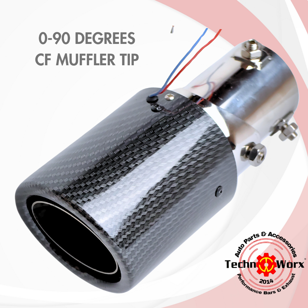 Carbon Muffler Tip Light Fire Akraphovic design Car exhaust hks carbon ...