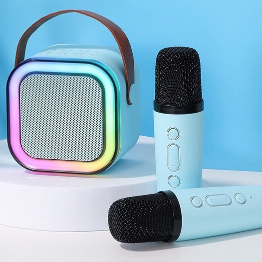 K12 Portable Home KTV Karaoke Machine Mini Karaoke Wireless Audio Speaker Bluetooth Microphone ...