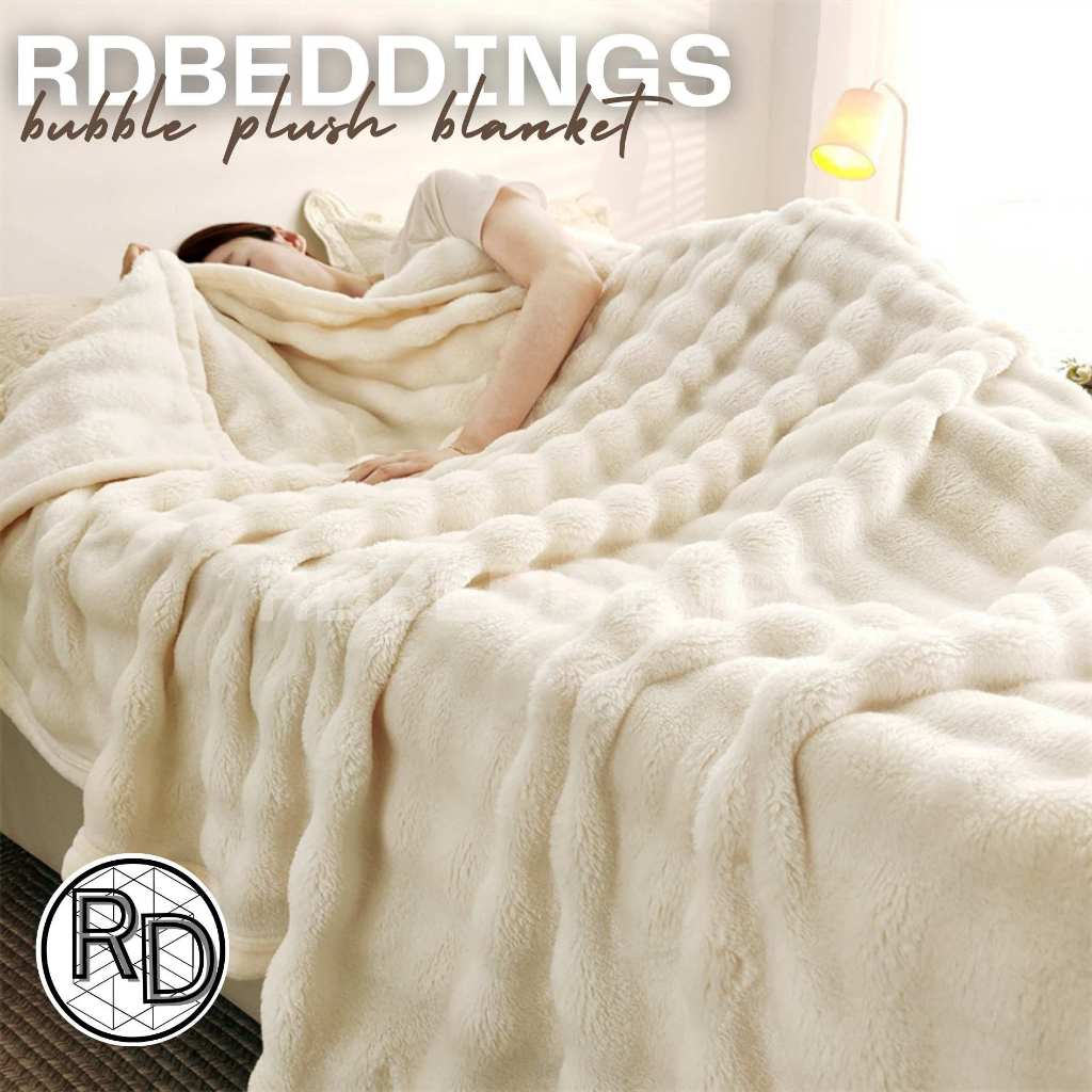 RD BEDDINGS BUBBLE FLEECE BLANKET KING SIZE 200 BY 230 CM | Shopee ...