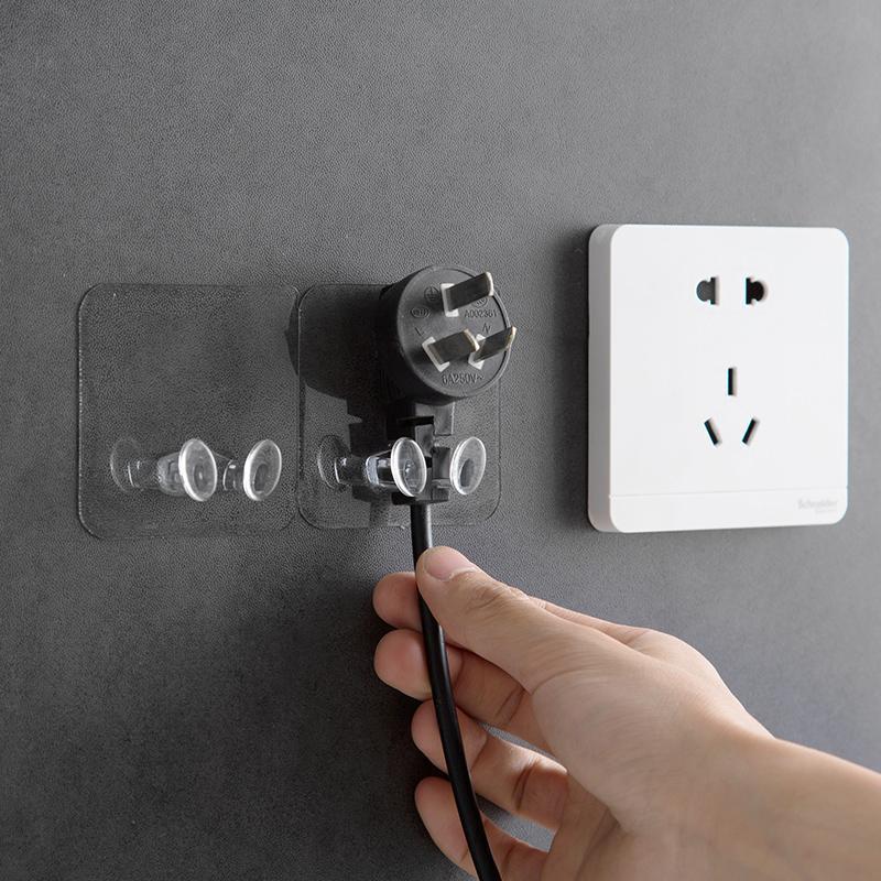 Power Supply Plug Hook Up Transparent No Trace Strong Storage Hang Hook ...