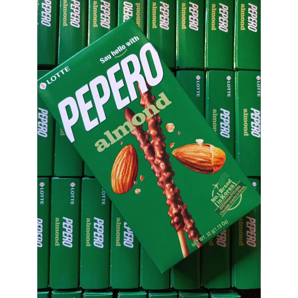 LOTTE PEPERO ALMOND 47G 1 BOX (40PCS) HONEY MART | Shopee Philippines