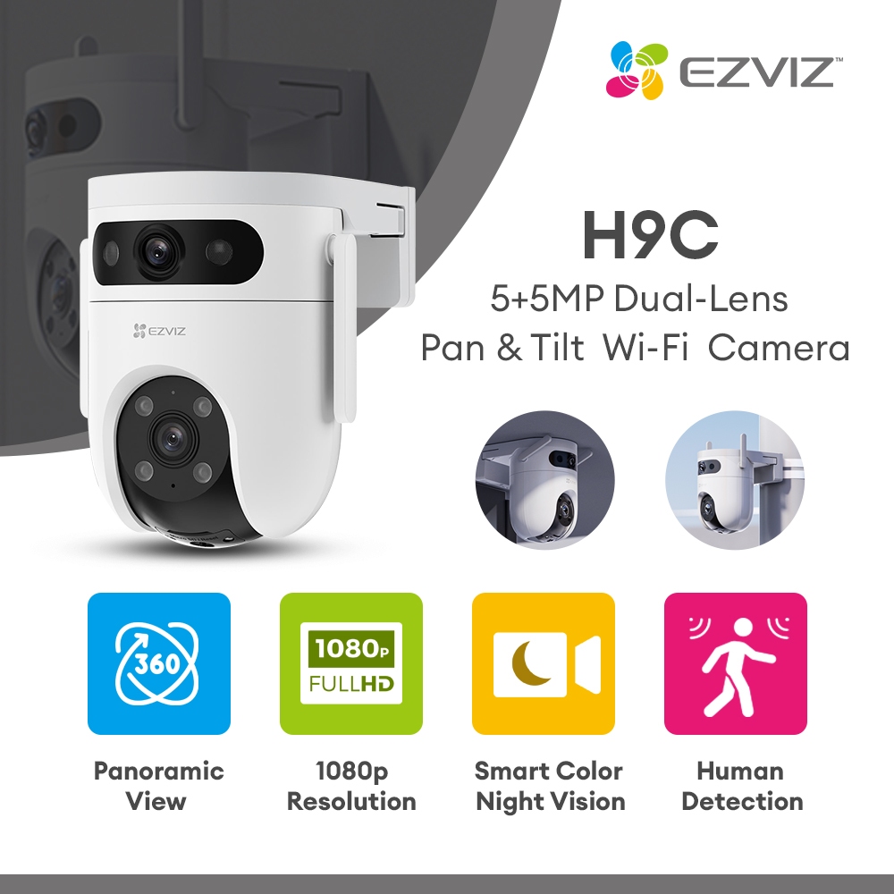 EZVIZ H9c CCTV Camera Outdoor Dual 5MP 3K and 3K Wired Wifi Pan Tilt ...