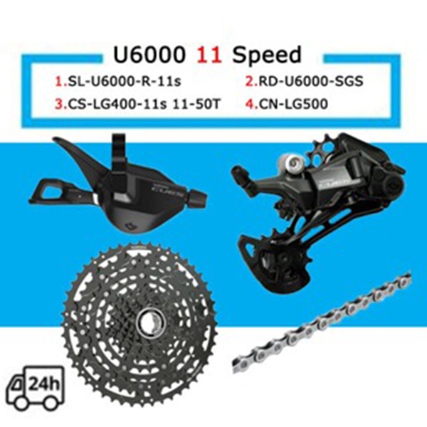 SHIMANO CUES 1X11Speed Group for MTB Bike U6000 Shifter Rear Derailleur LG400 Cassette LG500CN ...