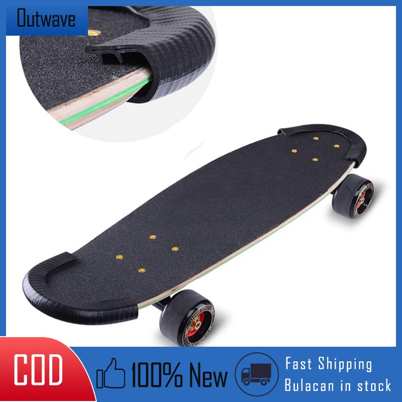 Skateboard Deck Guards Protector U Channel Design Crash Rubber Strip ...