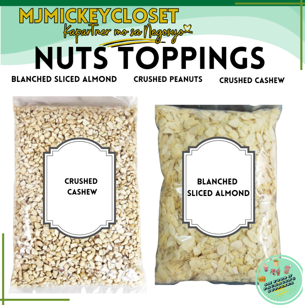 Sliced Almond Crushed Cashew Nuts for Toppings Donuts Croffle SHP3 ...