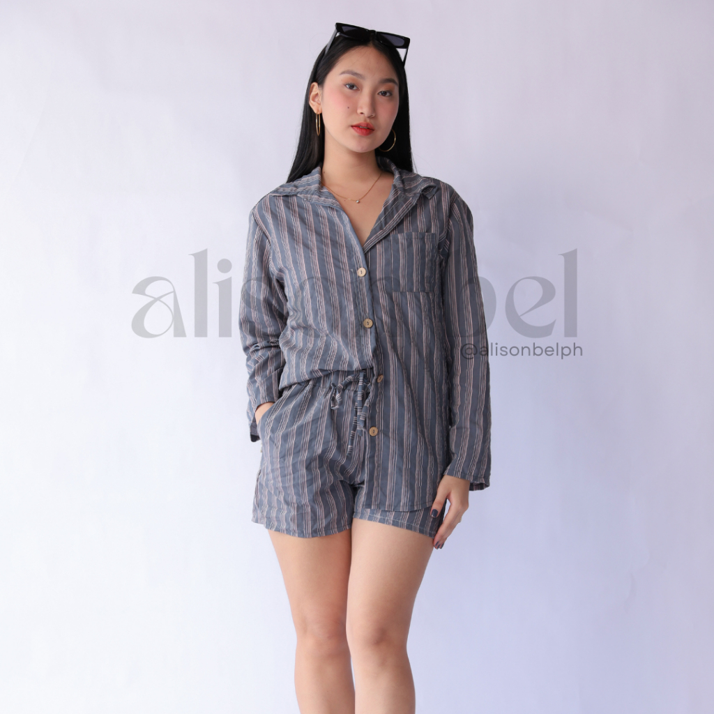 ALISON BEL: Holiday Set Stripes | Shopee Philippines