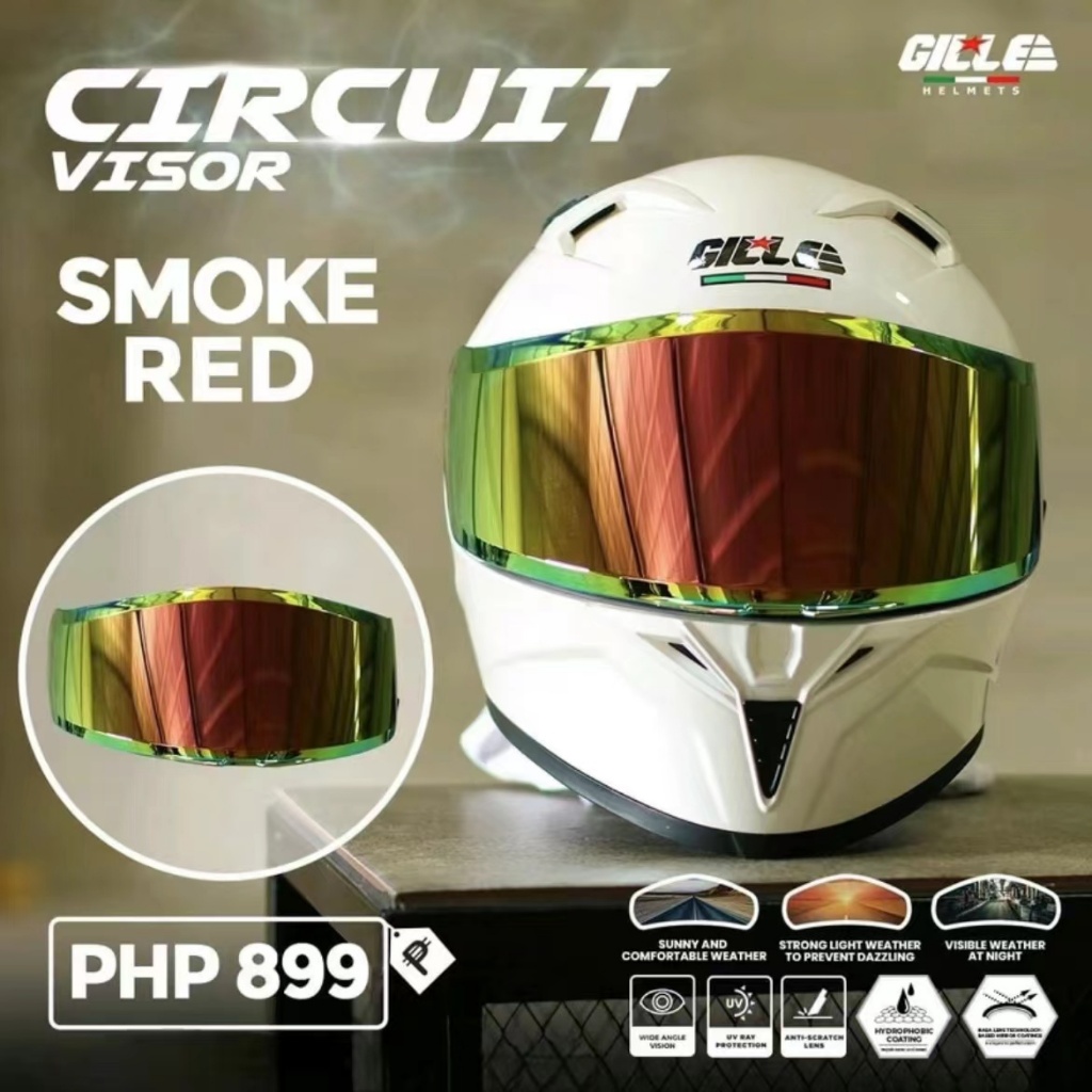 GILLE 843 CIRCUIT HELMET ACCESSORIES OUTER VISOR REVO LENS SUN PROTECT ...