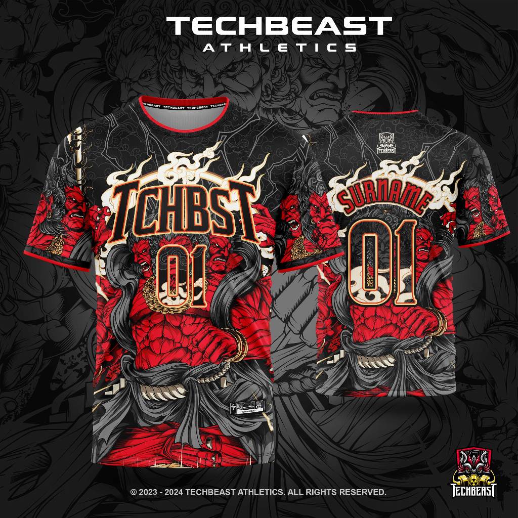Techbeast Ashura T-shirt Full Sublimation Jersey ( CUSTOM NAME + NUMBER ) | Shopee Philippines