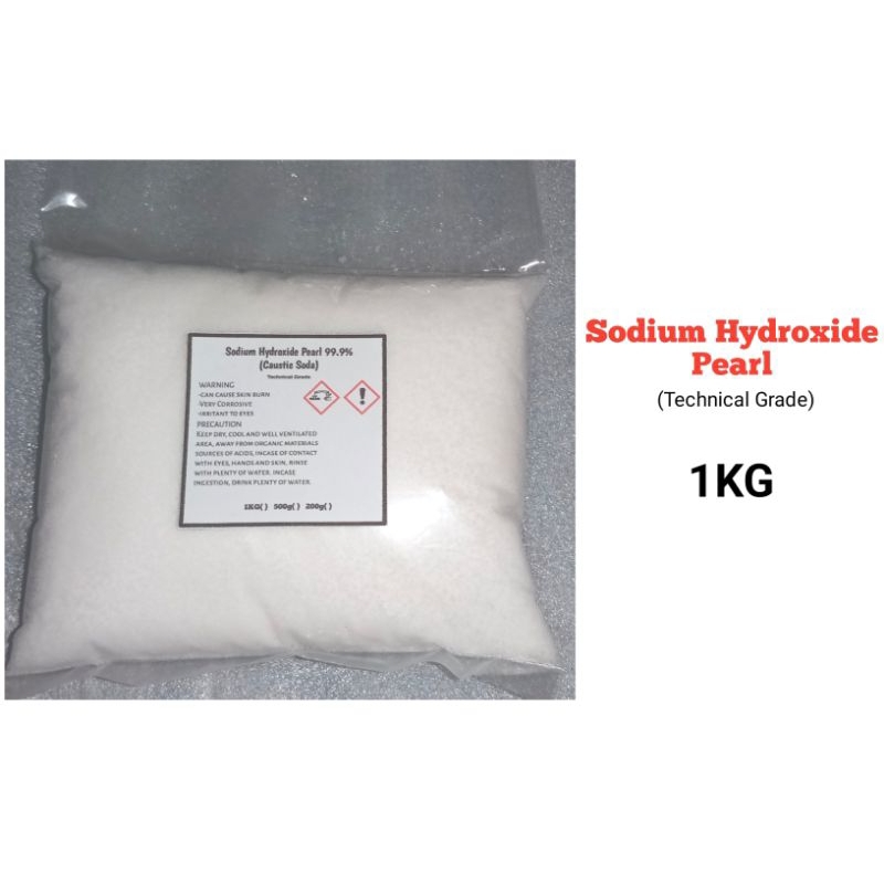 Sodium Hydroxide | Caustic Soda Lye Pearl Technical 1KG | Shopee ...