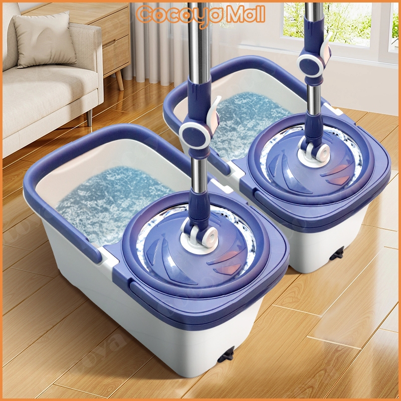 Cocoya 360°Spin mop Stainless steel basket Automatic dehydration ...