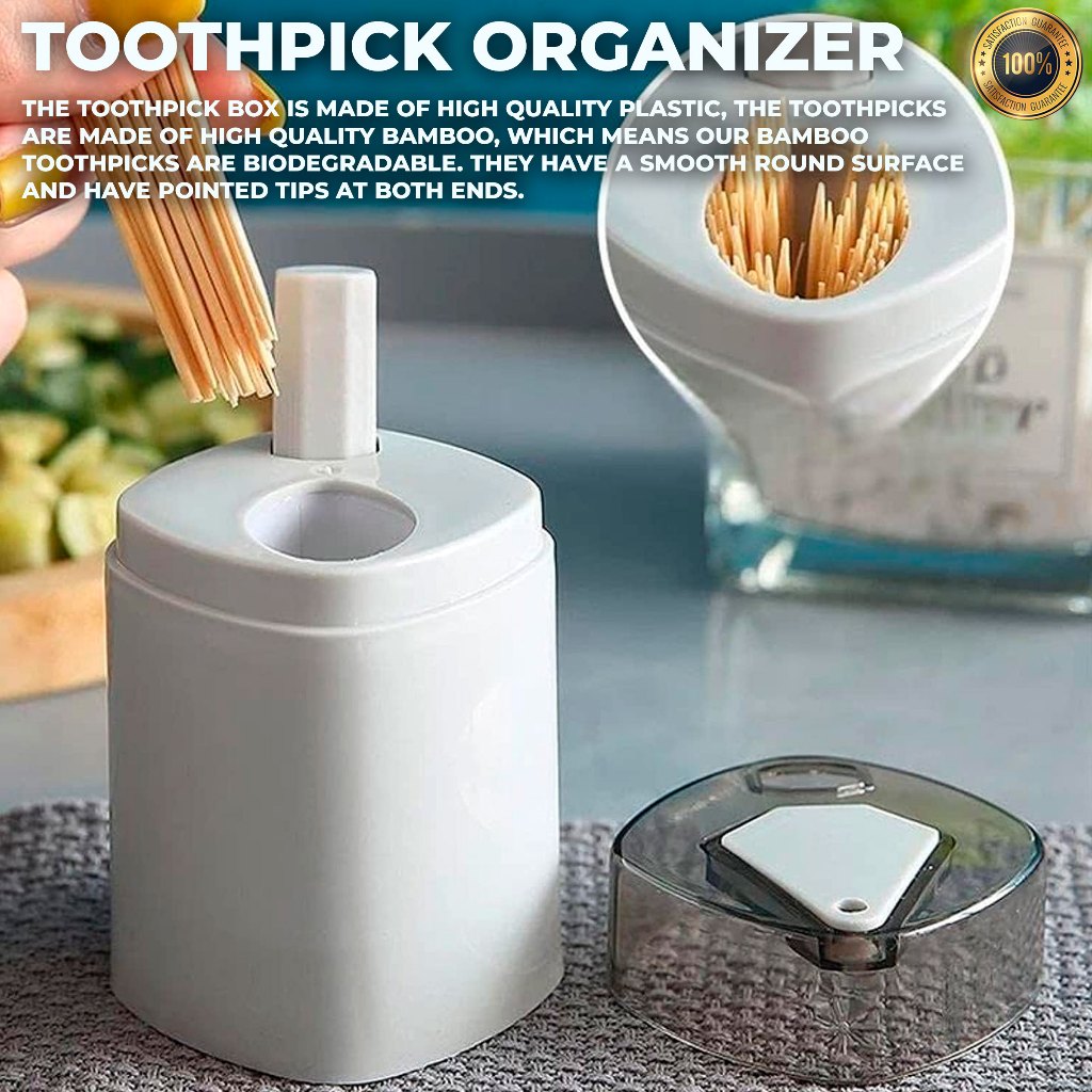 Toothpick Dispenser Automatic Toothpick Holder Toothpick Storage Box ...