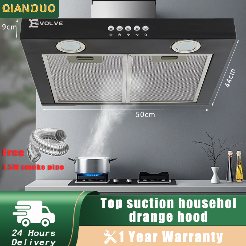 House aide 50cm Kitchen Range Hood Ductless or With Duct Low Noise ...