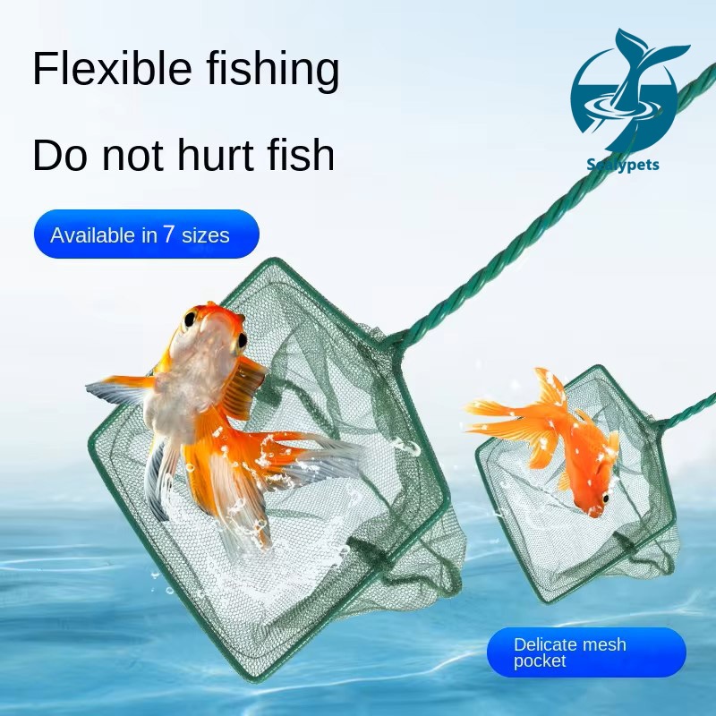 Aquarium fishnet portable fish net Nylon fishing mesh nets with long ...