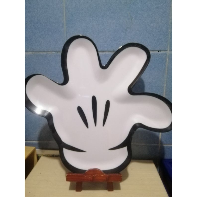 Mickey Mouse Glove Hand Melamine Plate Original Disney Theme Parks ...