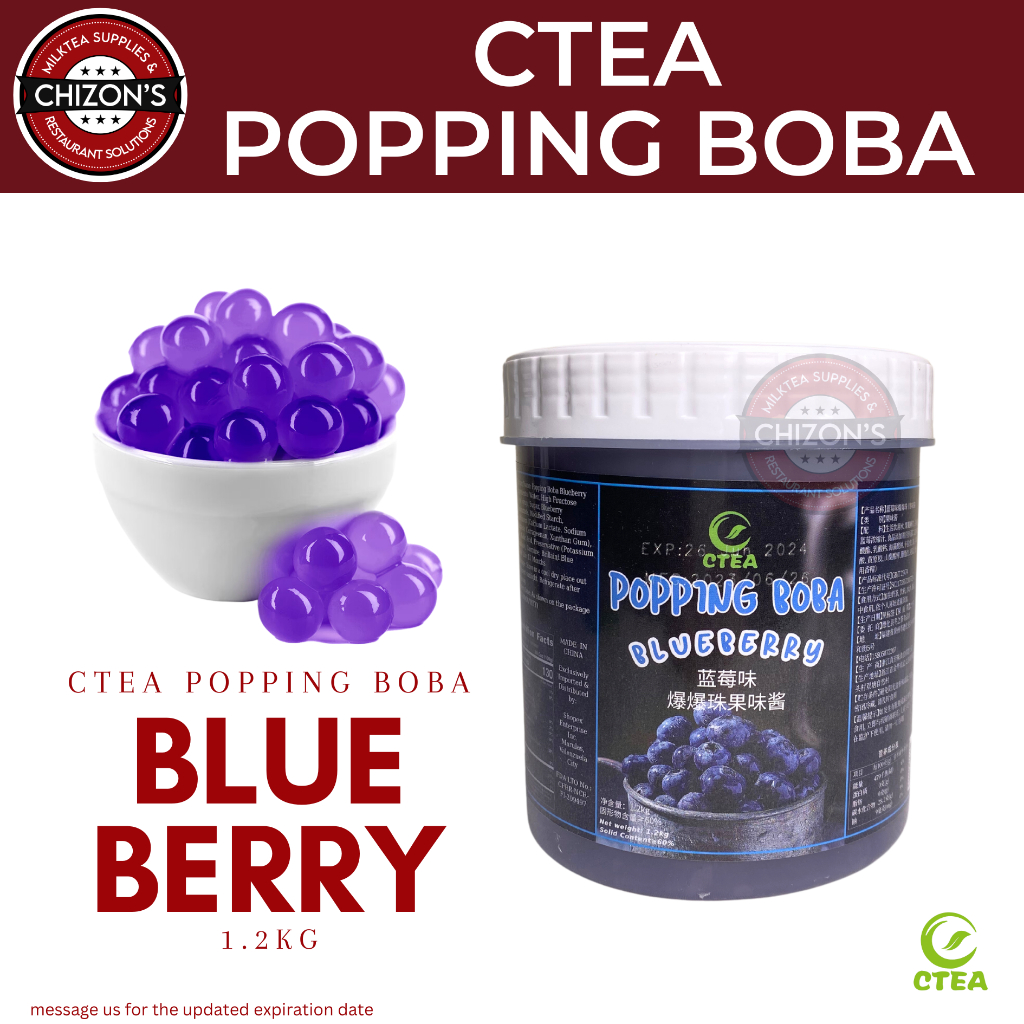 CTEA Blueberry Popping Boba 1.2kg Fruit Tea Sinker Milk Tea Sinker ...