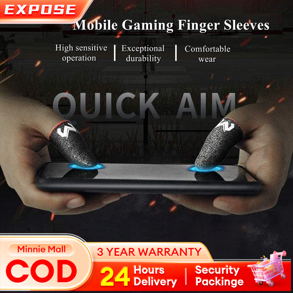 EXPOSE Gaming Finger Set Copper Mobile Phone Gaming Finger Support ...
