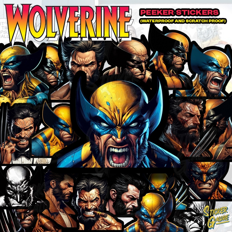 WOLVERINE PREMIUM PEEKER STICKER (WATERPROOF AND SCRATCH PROOF ...