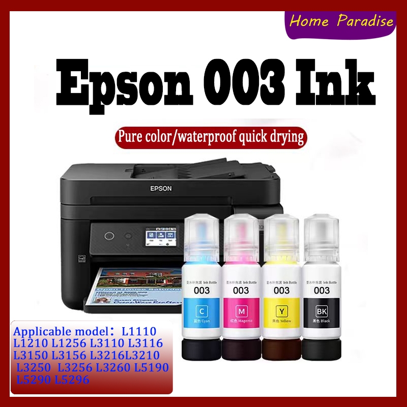 003 ink No Box for Epson printer L3210 L1110 L3110 L3120 L3150L5190 ...
