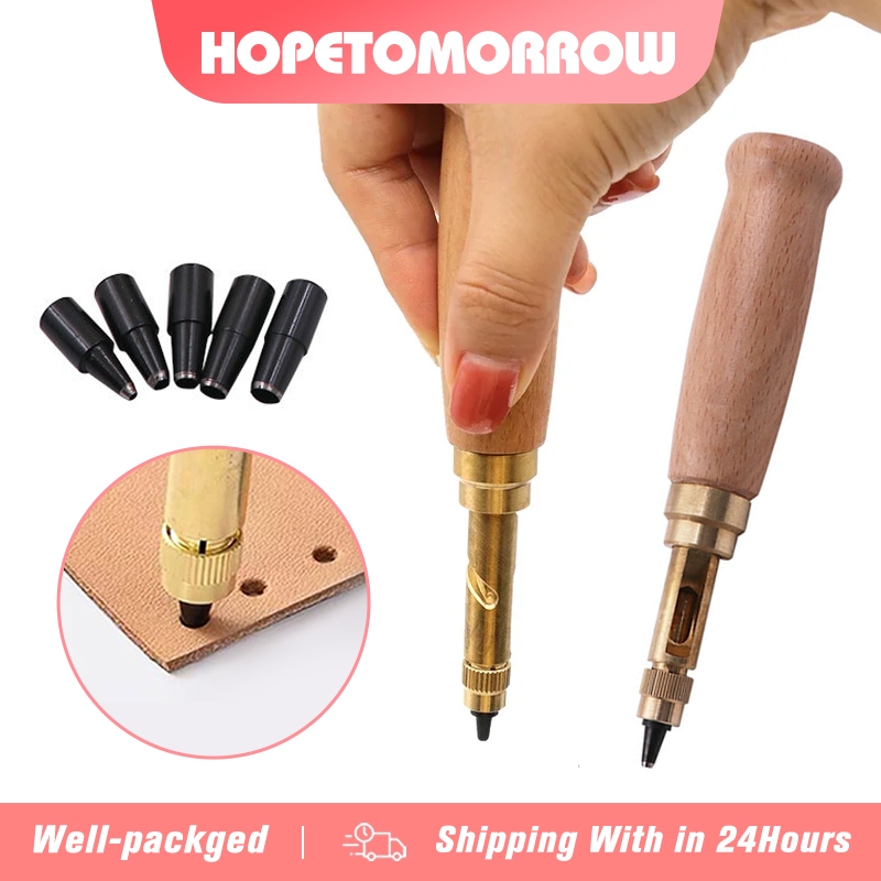 Adjustable Automatic Belts Screw Punch 1.5-4mm 6 Tip Sizes Fabric Punch ...