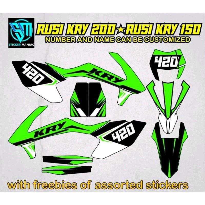 Rusi KRY 200, Rusi KRY 150 decals stickers, laminated | Shopee Philippines