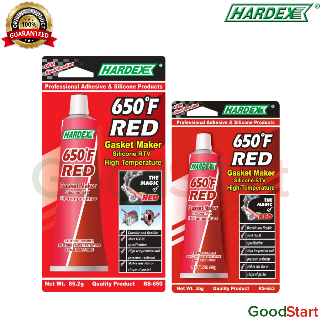 HARDEX RED GASKET MAKER SILICONE RTV HIGH TEMPERATURE | Shopee Philippines