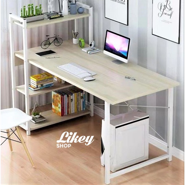 LKS Computer Table Study Desk Study Table Computer Desk with 4 Tier ...