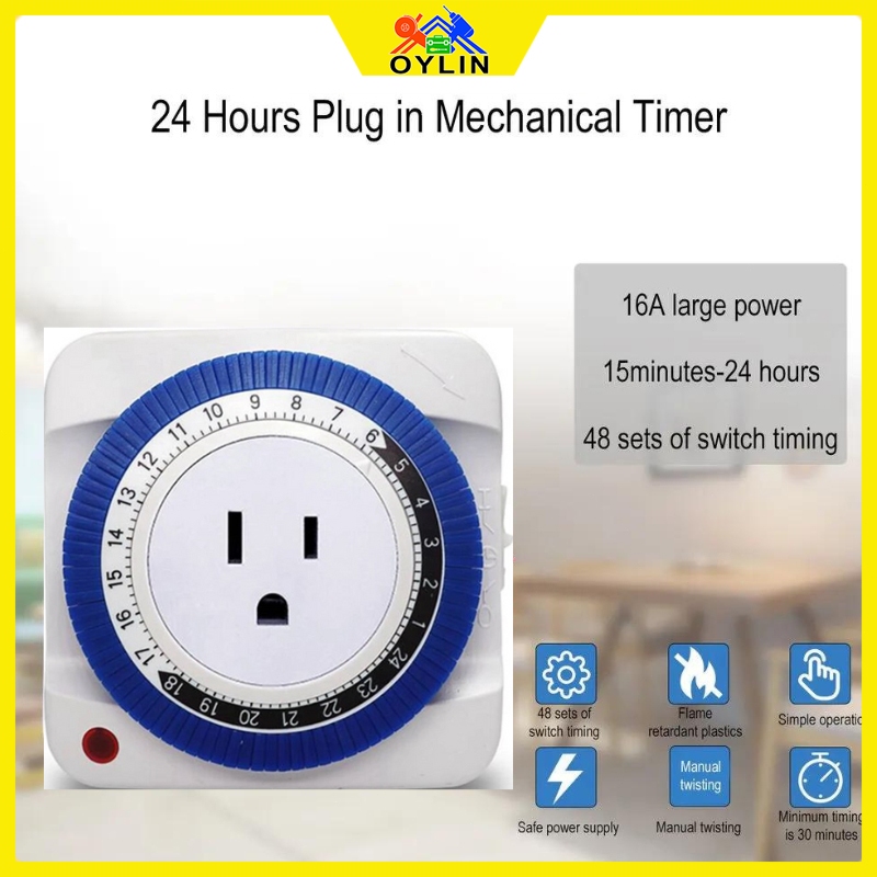 24 Hours Mechanical Timer Home Socket Mechanical Program 24 Hours Timer ...