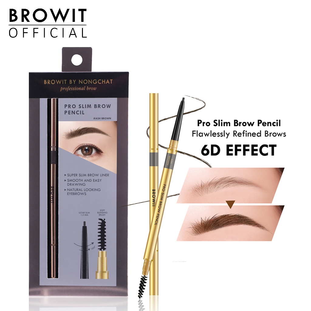 Browit Pro Slim Brow Pencil 0.06g - Ash Brown | Shopee Philippines