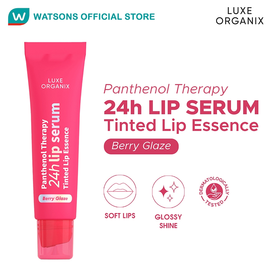 LUXE ORGANIX Panthenol Therapy 24H Lip Serum Tinted Lip Essence Berry Glaze 10g | Shopee Philippines