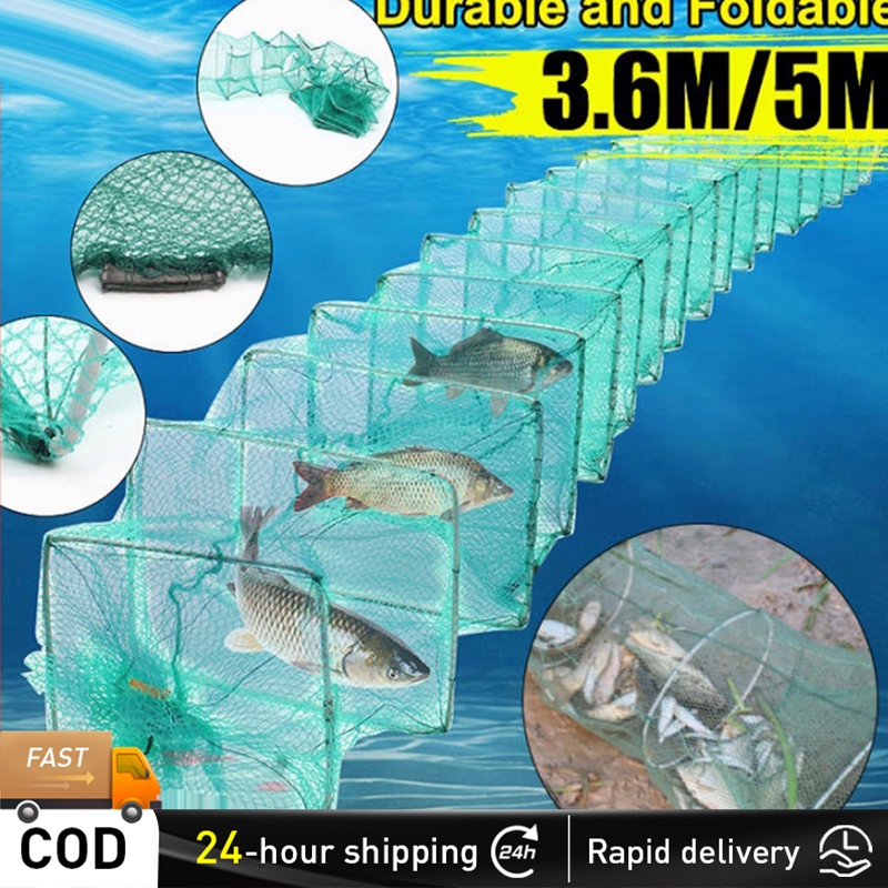 Shrimp Cage 5m Fishing Net Lobster Fish Breeding Net Folding Fishnet 17 ...