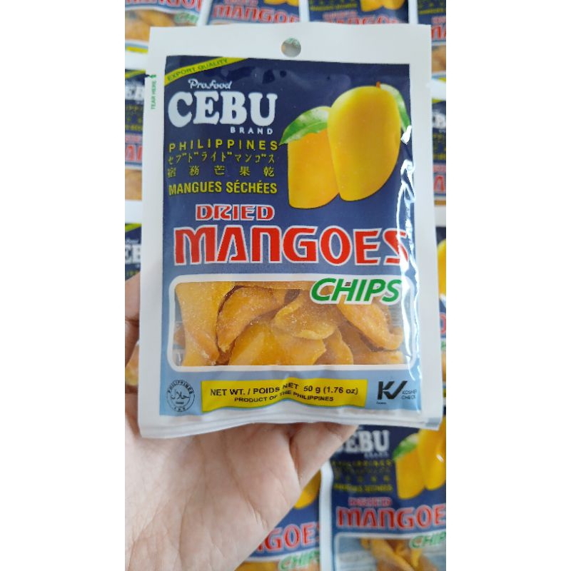 Cebu Dried Mango Chips 50grams | Shopee Philippines