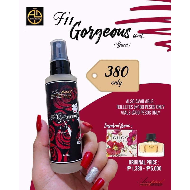 AINSPIRED PERFUME GORGEOUS F11 60ml (Eua De Parfum) | Shopee Philippines