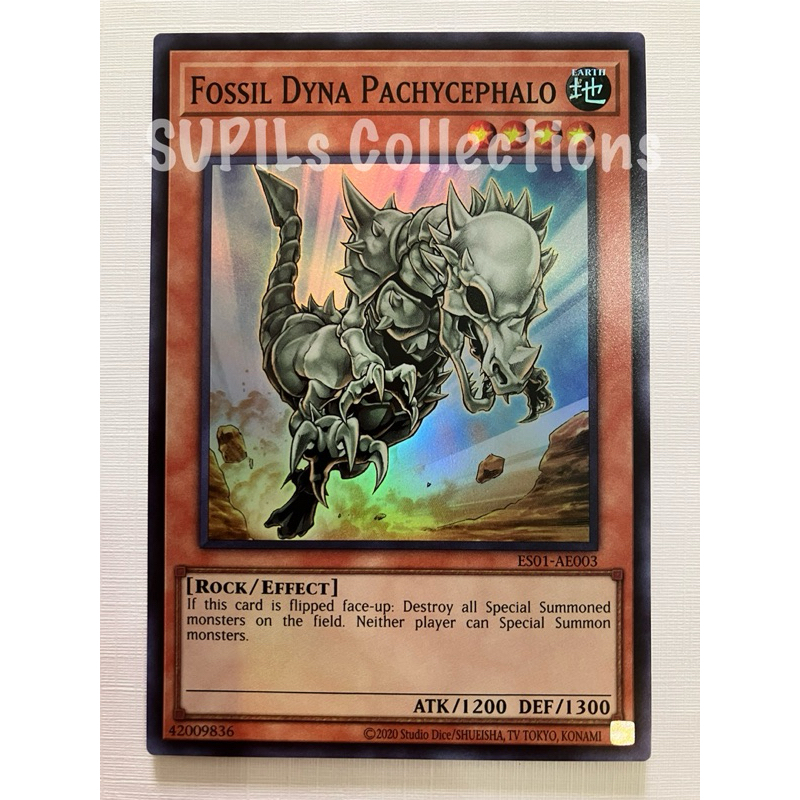 YuGiOh! OCG AE Fossil Dyna Pachycephalo ES01-AE003 (SR) | Shopee ...