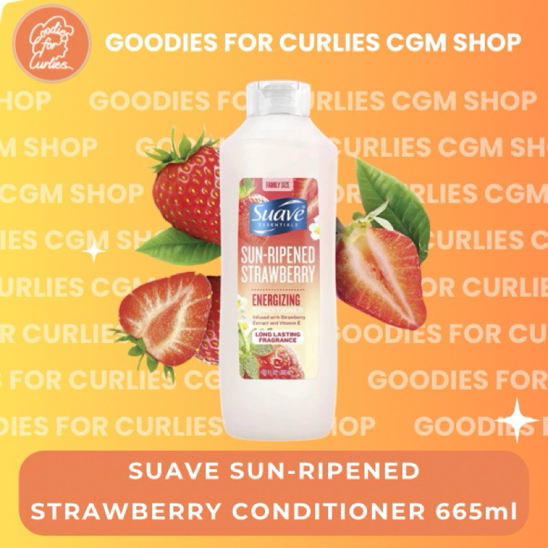 Suave Sun Ripened Strawberry Conditioner CGM Approved Family Size Sua04 ...
