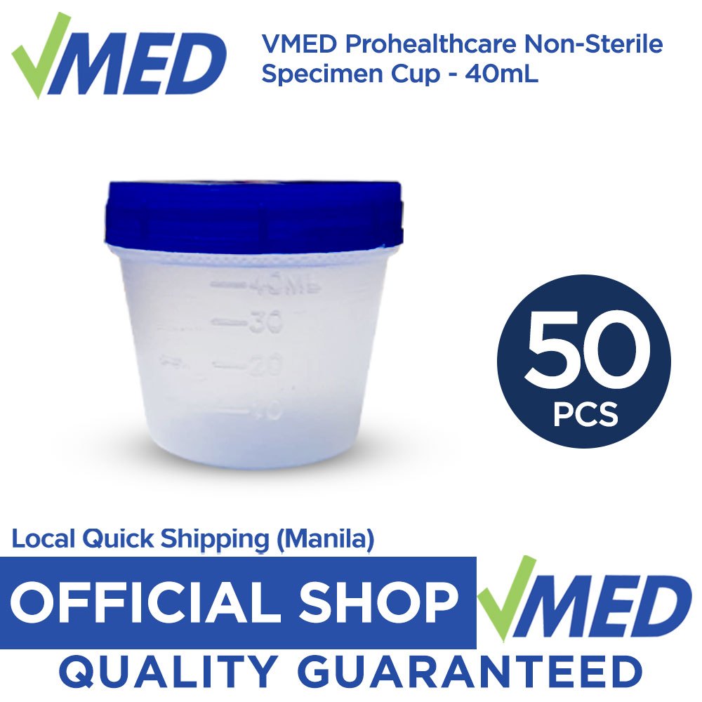 VMED Prohealthcare Non-Sterile Specimen Cup 40 ml (Pack of 50's ...