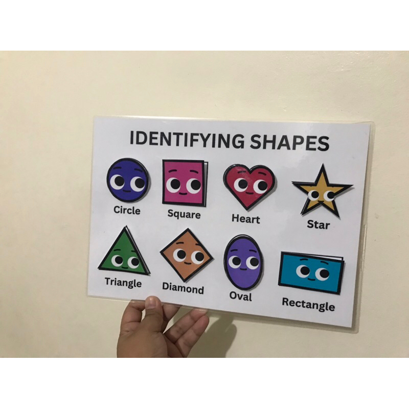 Identifying Shapes A4 Laminated (Velcro Type) | Shopee Philippines