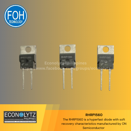 1 PC ORIGINAL RHRP1560 600V 15A HYPER FAST DIODE JEDEC TO-220AC ...
