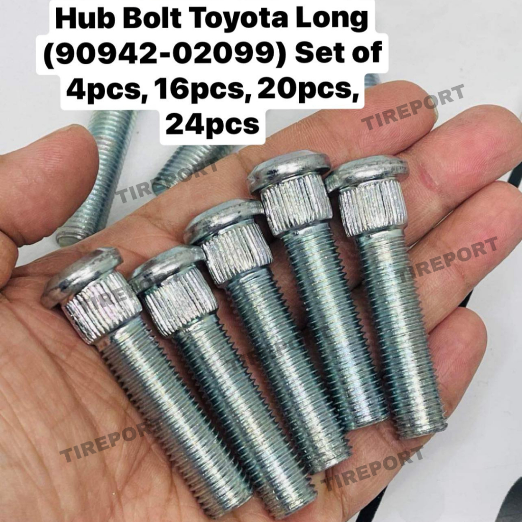 HUB BOLT TOYOTA LONG(90942-02099)STUD BOLT 4PCS, 16PCS, 20PCS | Shopee ...