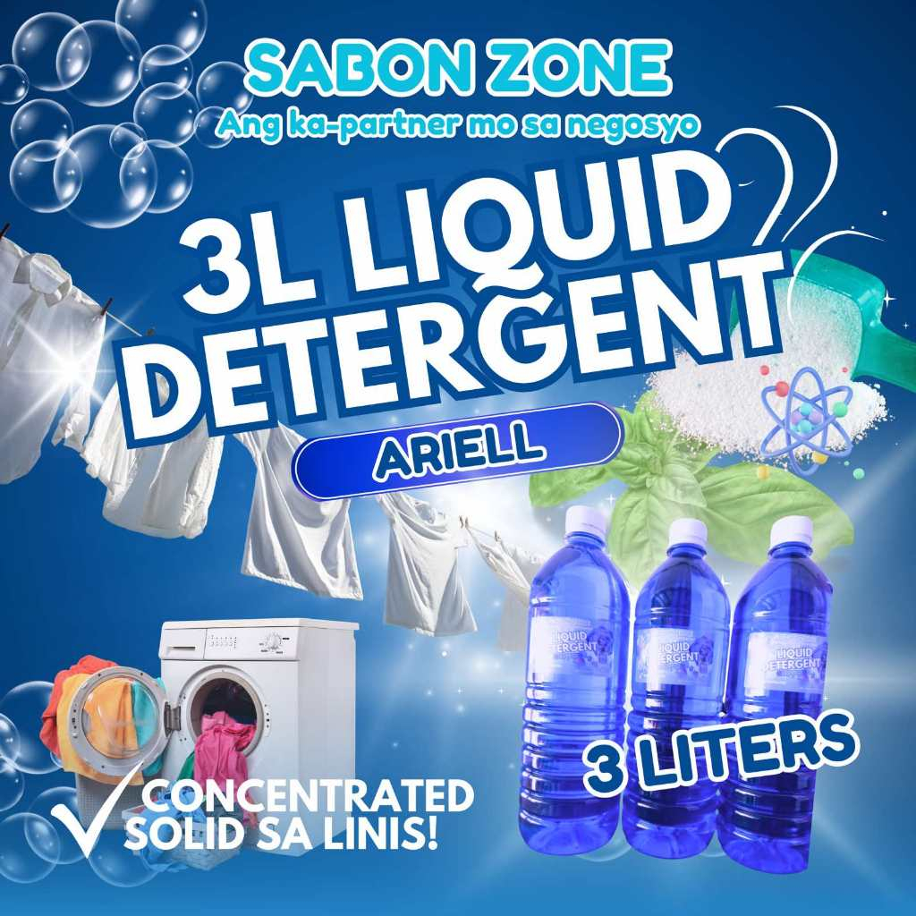 3 LITERS LIQUID DETERGENT (LIQUID PANG-LABA 3 BOTE) PREMIUM | Shopee ...