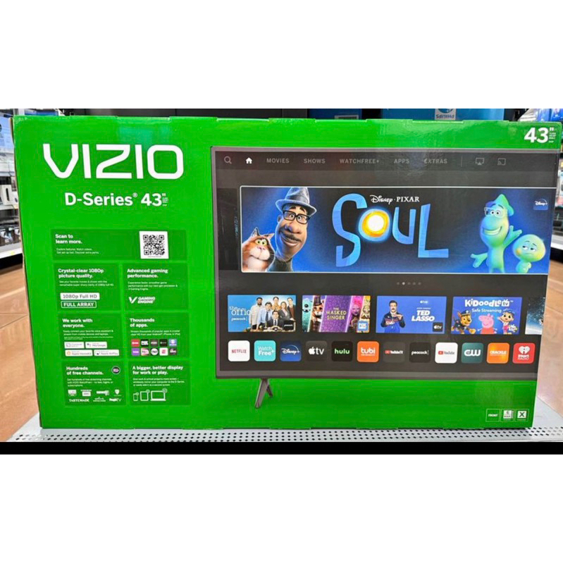 NEW 43" VIZIO SMART LED TV D-SERIES YOUTUBE NETFLIX HULU DISNEY ...