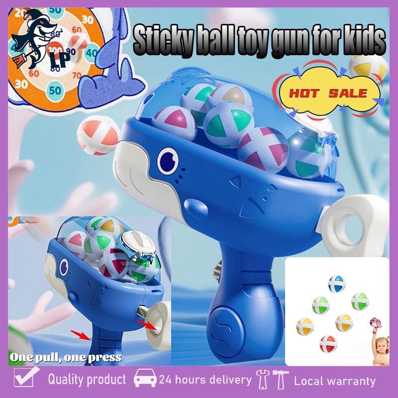 Children's Whale ball ball gun toy sticky ball Shooting Toy Target Game ...