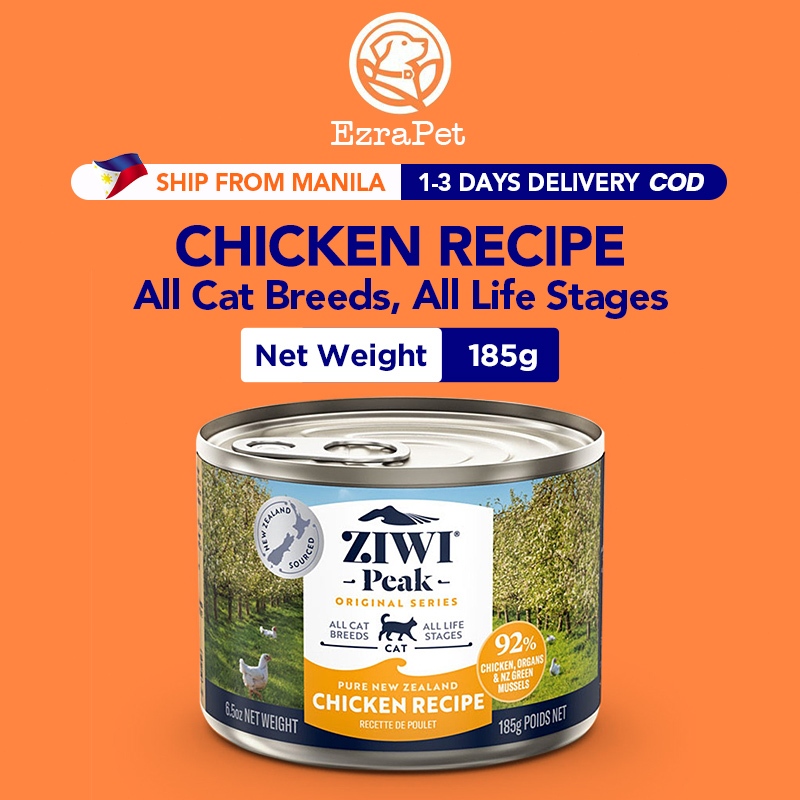 Ziwi Peak Canned Wet Cat Food All Natural High Protein Grain Free with Superfoods 185g | Shopee ...