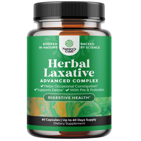 Nature's Craft Herbal Laxative Capsules for Constipation & Bloating ...