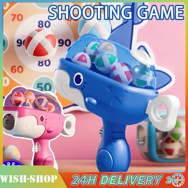 Children's Whale sticky ball gun toy sticky ball Shooting Toy OutdoorI ...