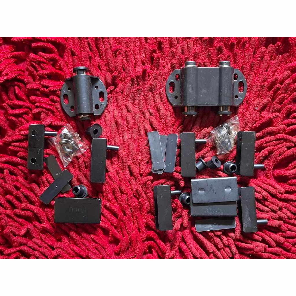 Magnetic Glass Hinges Single/Double Black Push to Open (1set) for Glass ...